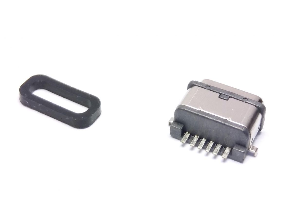 Waterproof USB Type C SMT Mid Mount IPX7 - ZICONN Electronic